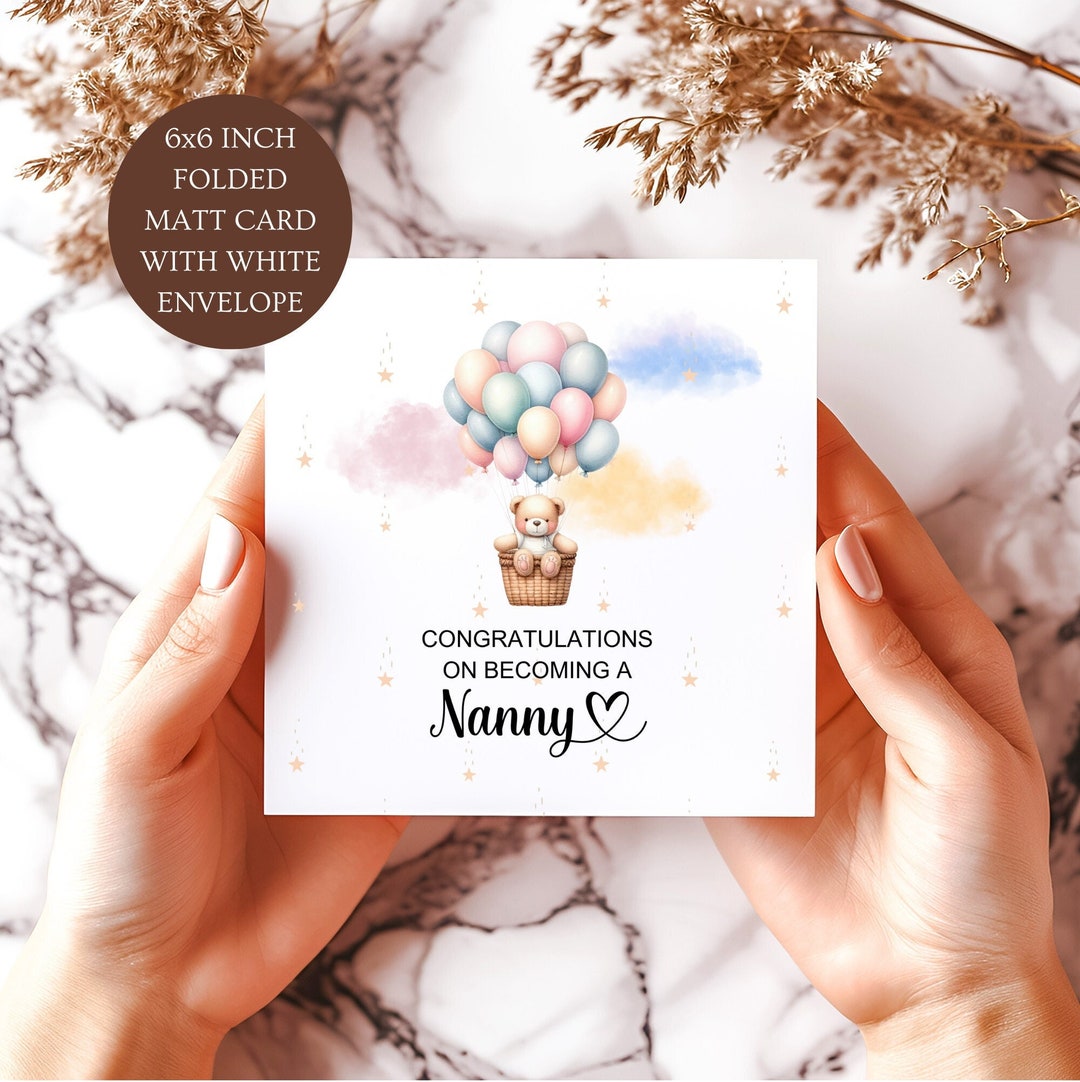 Congratulations on Becoming A Nanny Card. Announcement Newborn Card ...