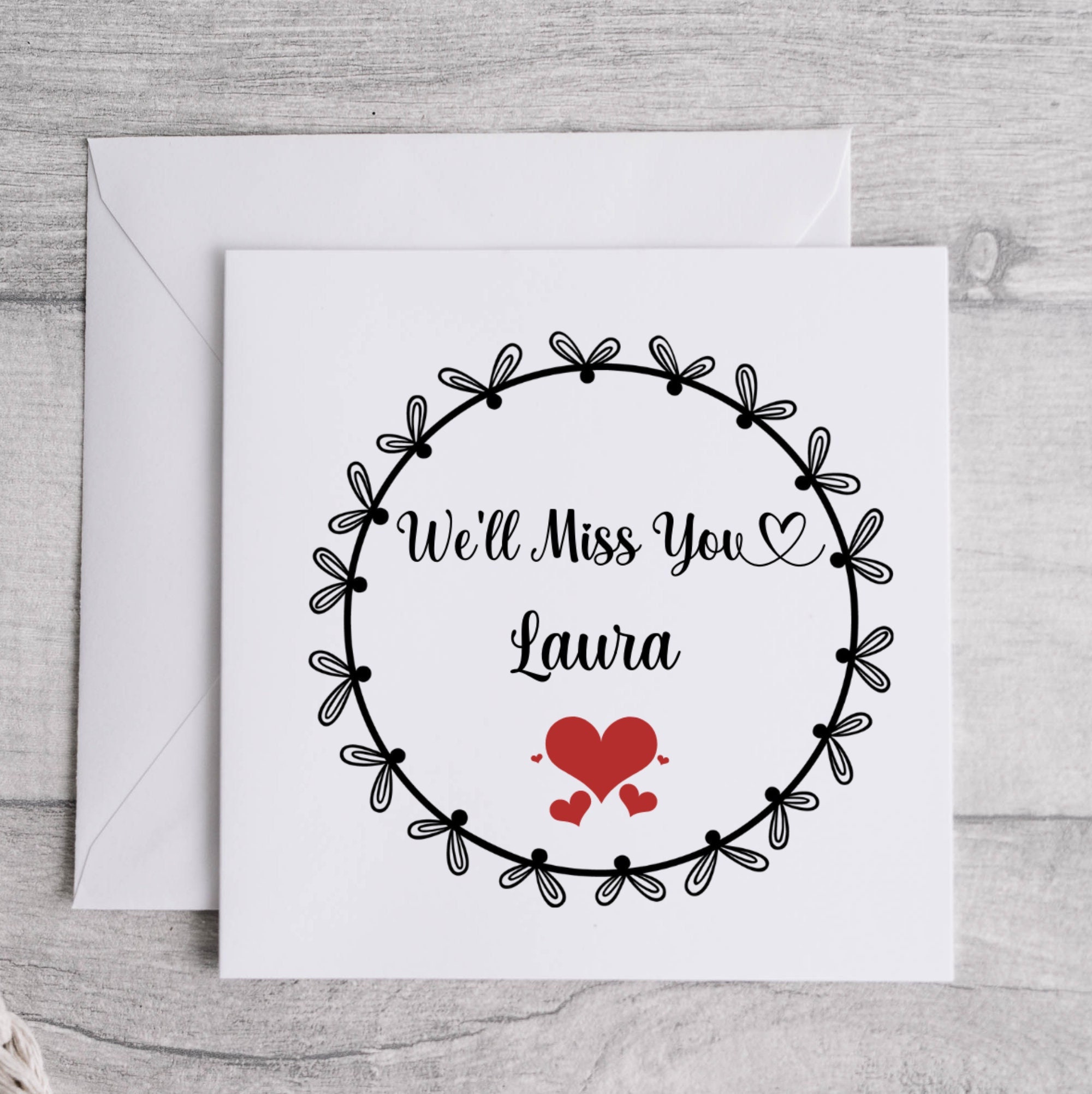 Personalised We Will Miss You Card. Farewell Card. Leaving Card. Sorry ...