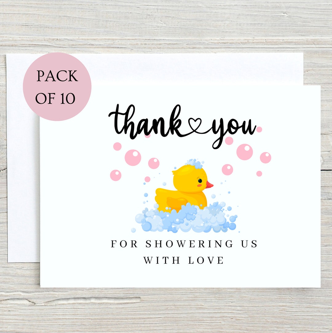 Thank You for Showering Us With Love Card. Mummy to Be Thank You Baby ...