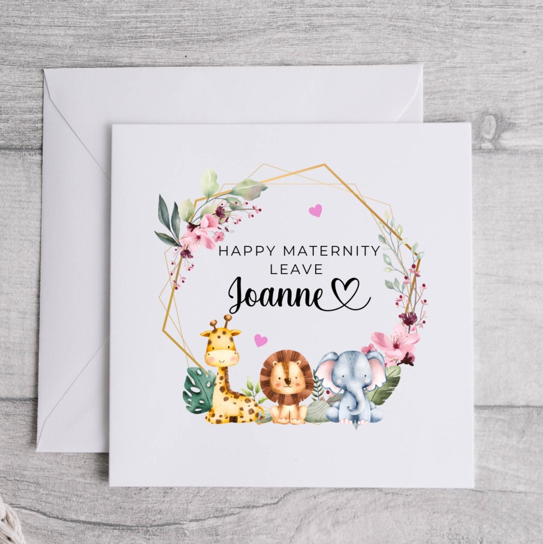 Personalised Happy Maternity Leave Card. Mummy to Be Baby Girl - Etsy UK