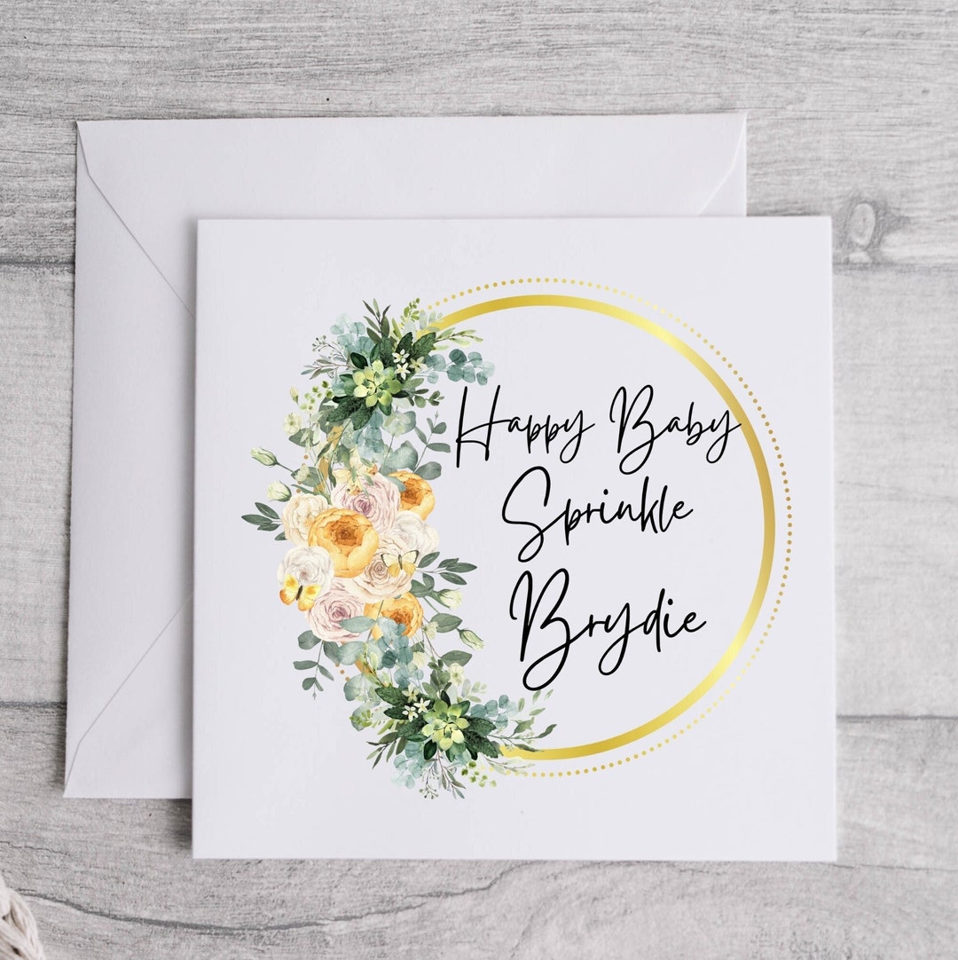 Personalised Happy Baby Sprinkle Card. Mummy to Be Baby Girl Shower ...