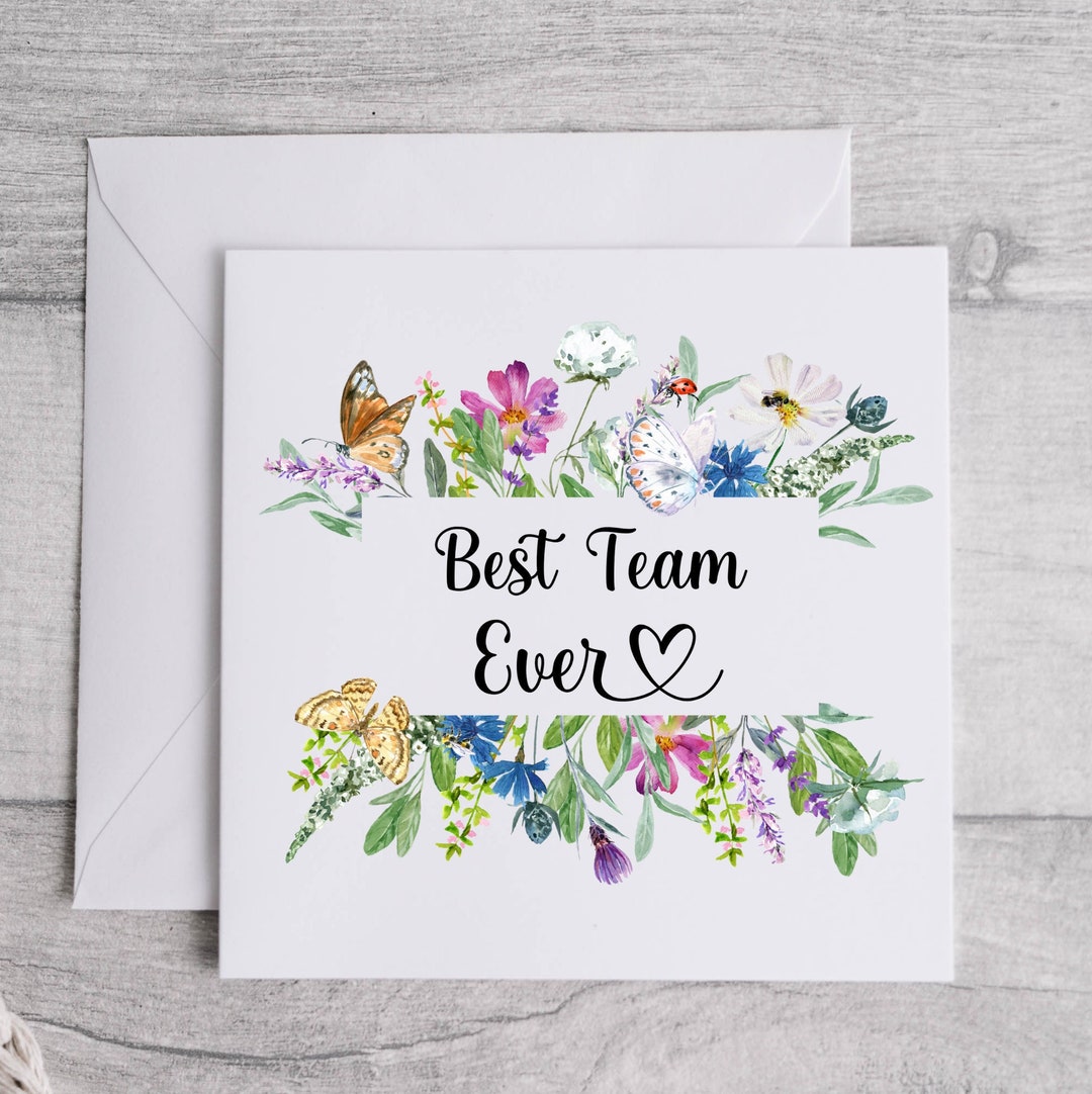 Best Team Ever Card. Appreciation Card for Employees. Appreciation Team ...