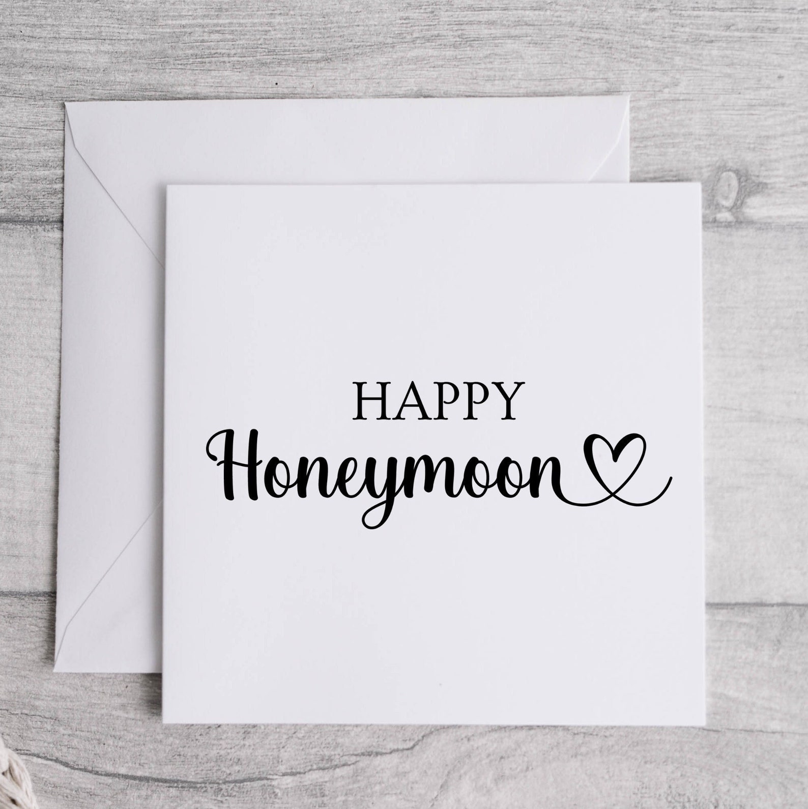 Happy Honeymoon Card for Bride and Groom Card. Newlyweds Just - Etsy