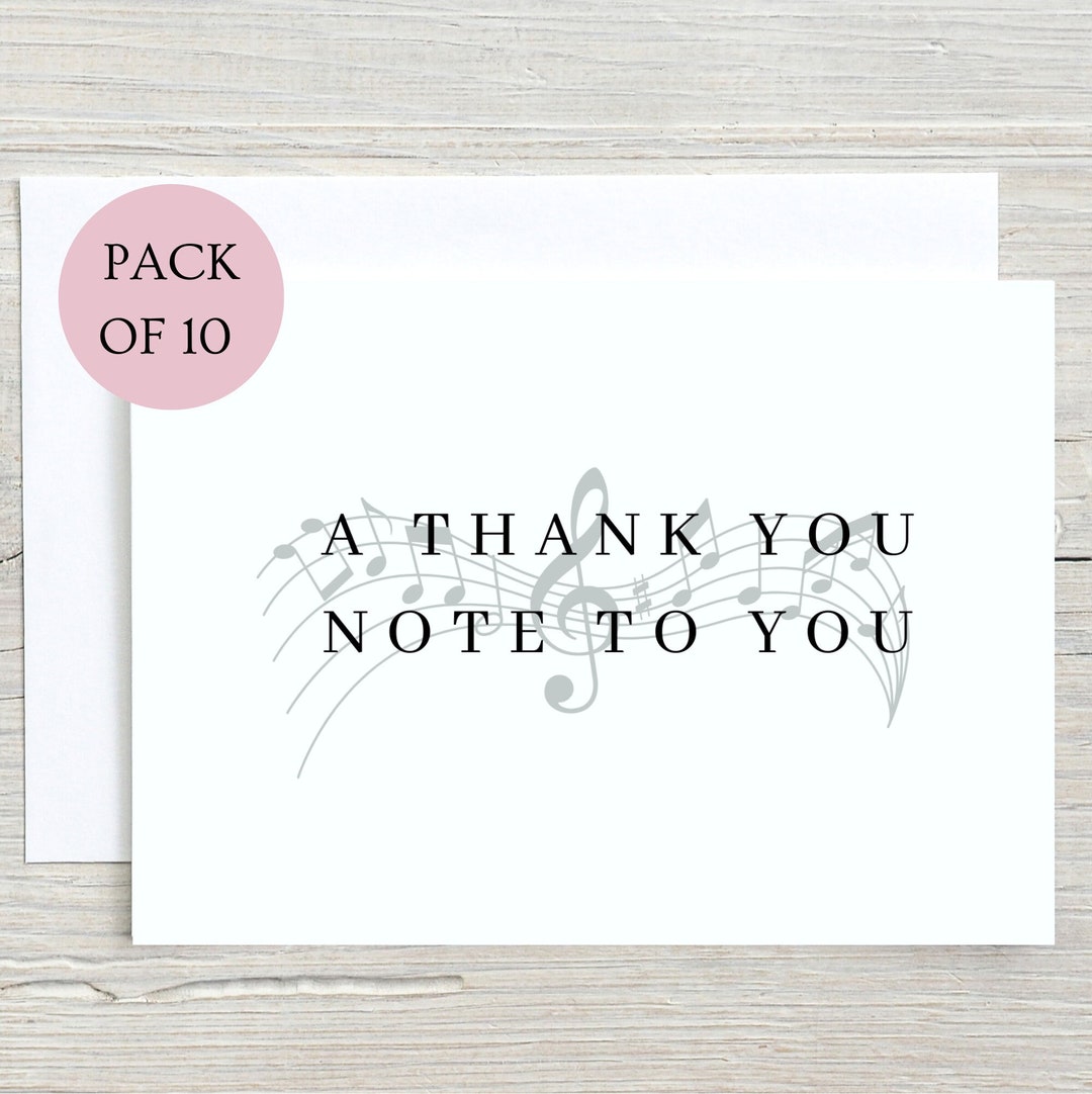 A Thank You Note to You Card. A6 Card With Envelopes. 10 Folded A6 Card ...