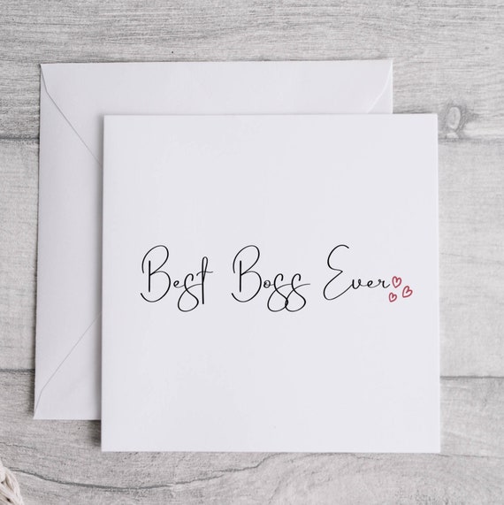 Best Boss Ever Card. Appreciation Card for the Boss. - Etsy