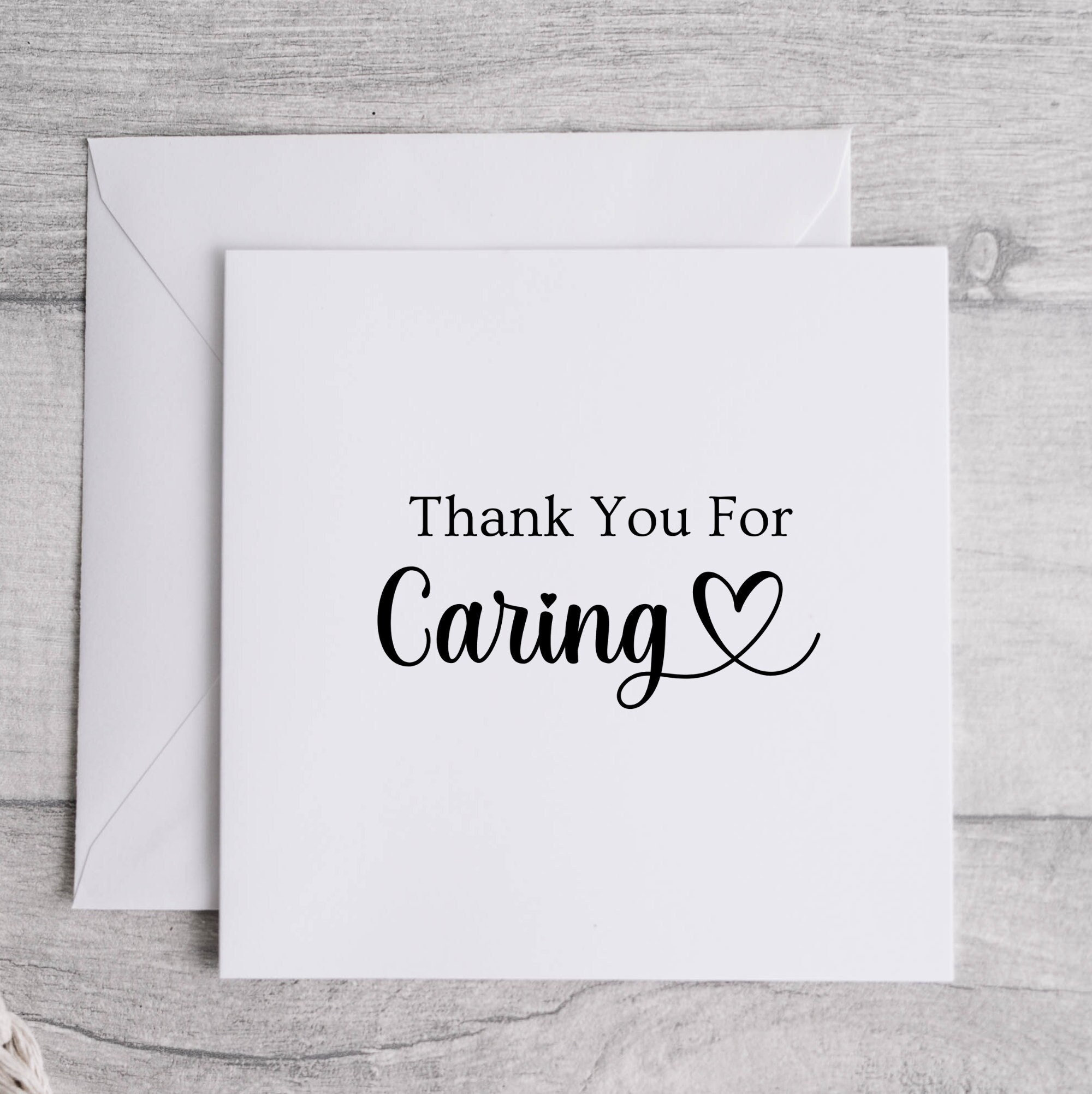 Thank You for Caring Card, Appreciation Note - Etsy