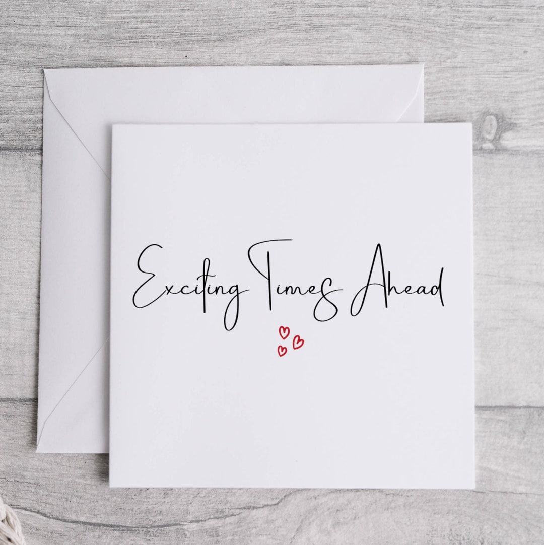 Exciting Times Ahead Card. Leaving Card. New Job New Start New Chapter ...