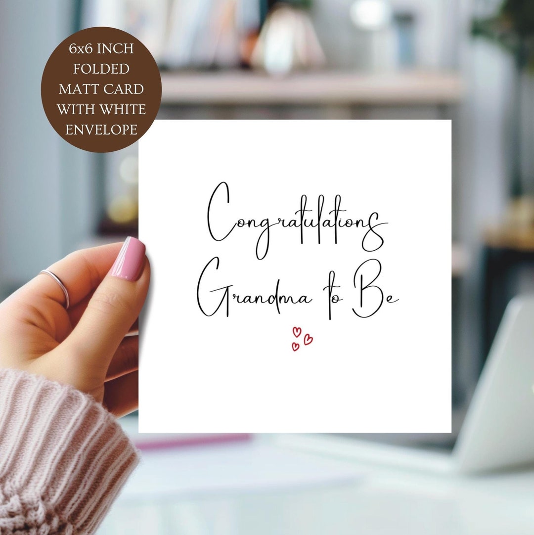 Congratulations Grandma to Be Card. Congratulations on Becoming a New ...
