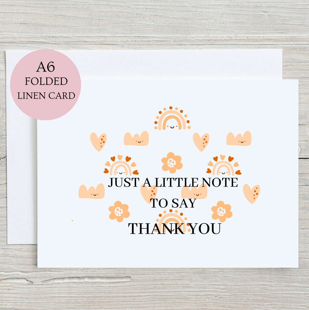 Just A Little Note to Say Thank You Card. Mummy to Be Thank You Baby ...