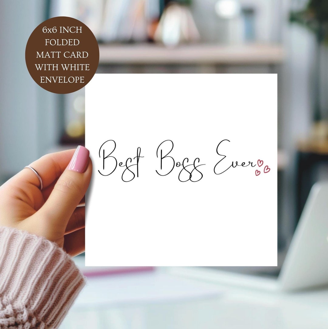 Best Boss Ever Card. Appreciation Card for the Boss. Appreciation ...