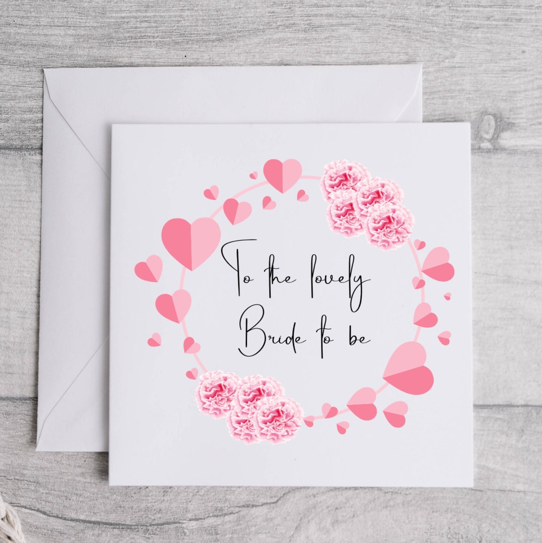 To the Lovely Bride to Be Bridal Shower Card. Bride to Be Gift. - Etsy
