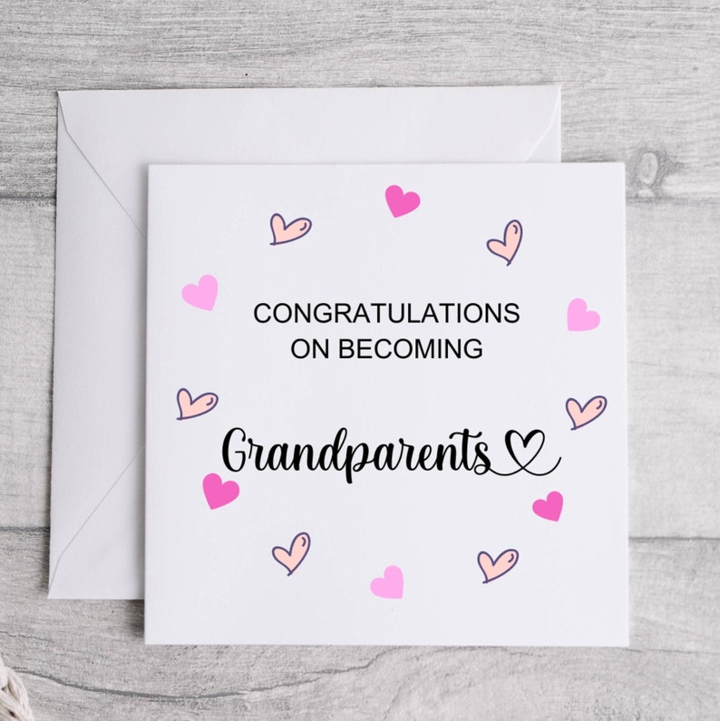 Congratulations on Becoming Grandparents Card. New - Etsy