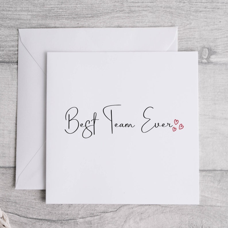 Best Team Ever Card. Appreciation Card for Employees. - Etsy
