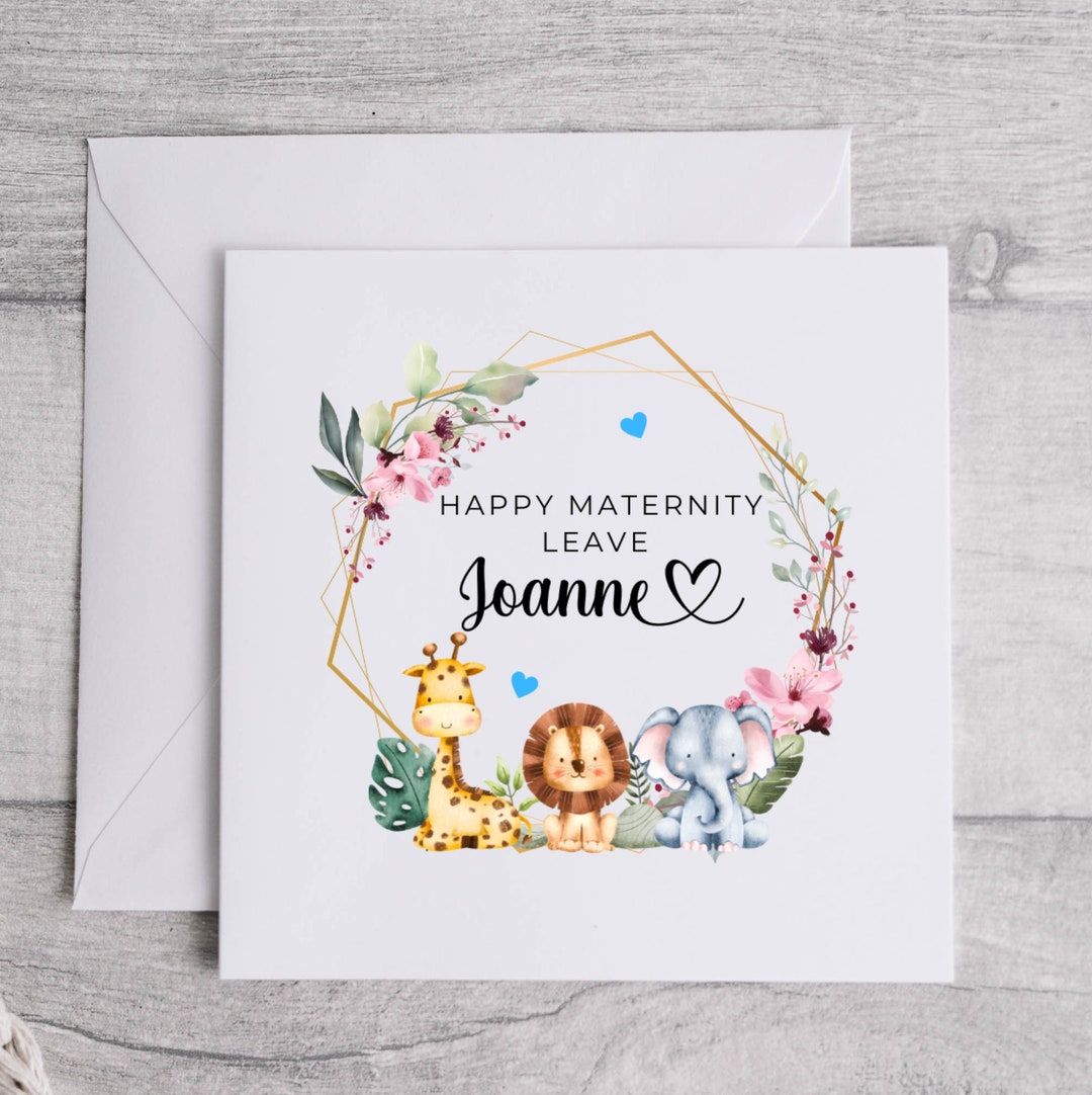 Personalised Happy Maternity Leave Card. Mummy to Be Baby BOY Baby ...