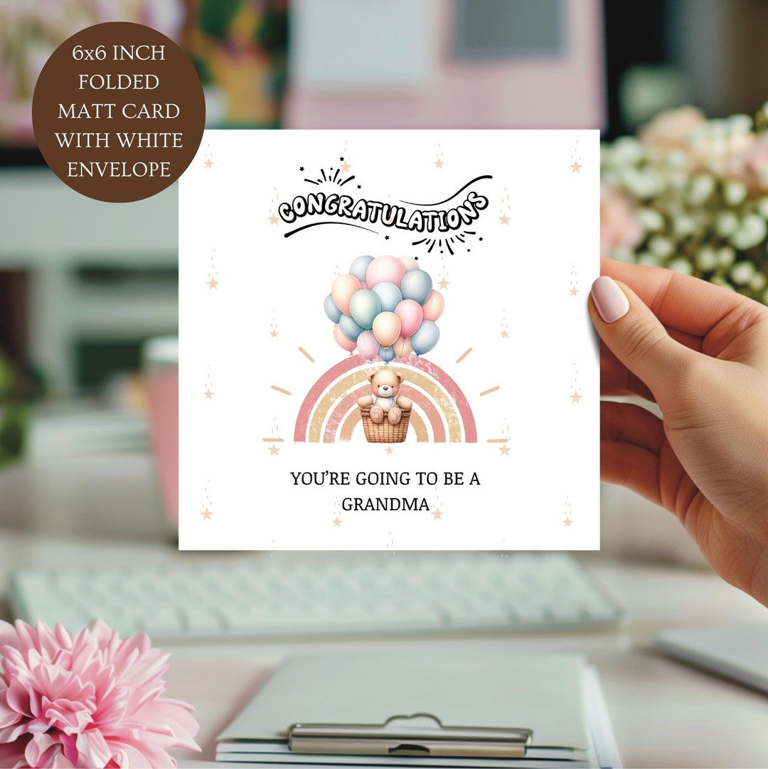 Congratulations You Are Going to Be A Grandma Card. - Etsy
