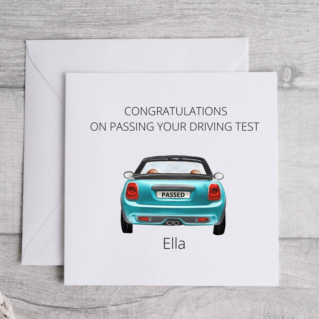 Congratulations on Passing Your Driving Test Card. You Did It Well Done ...