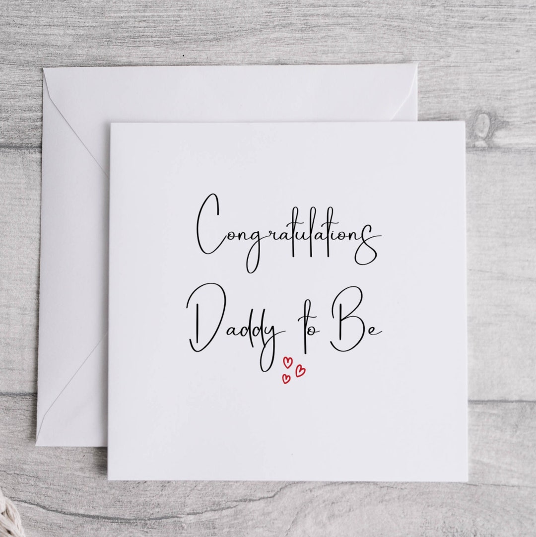 Congratulations Daddy to Be Card. Surprise Daddy Card. New - Etsy