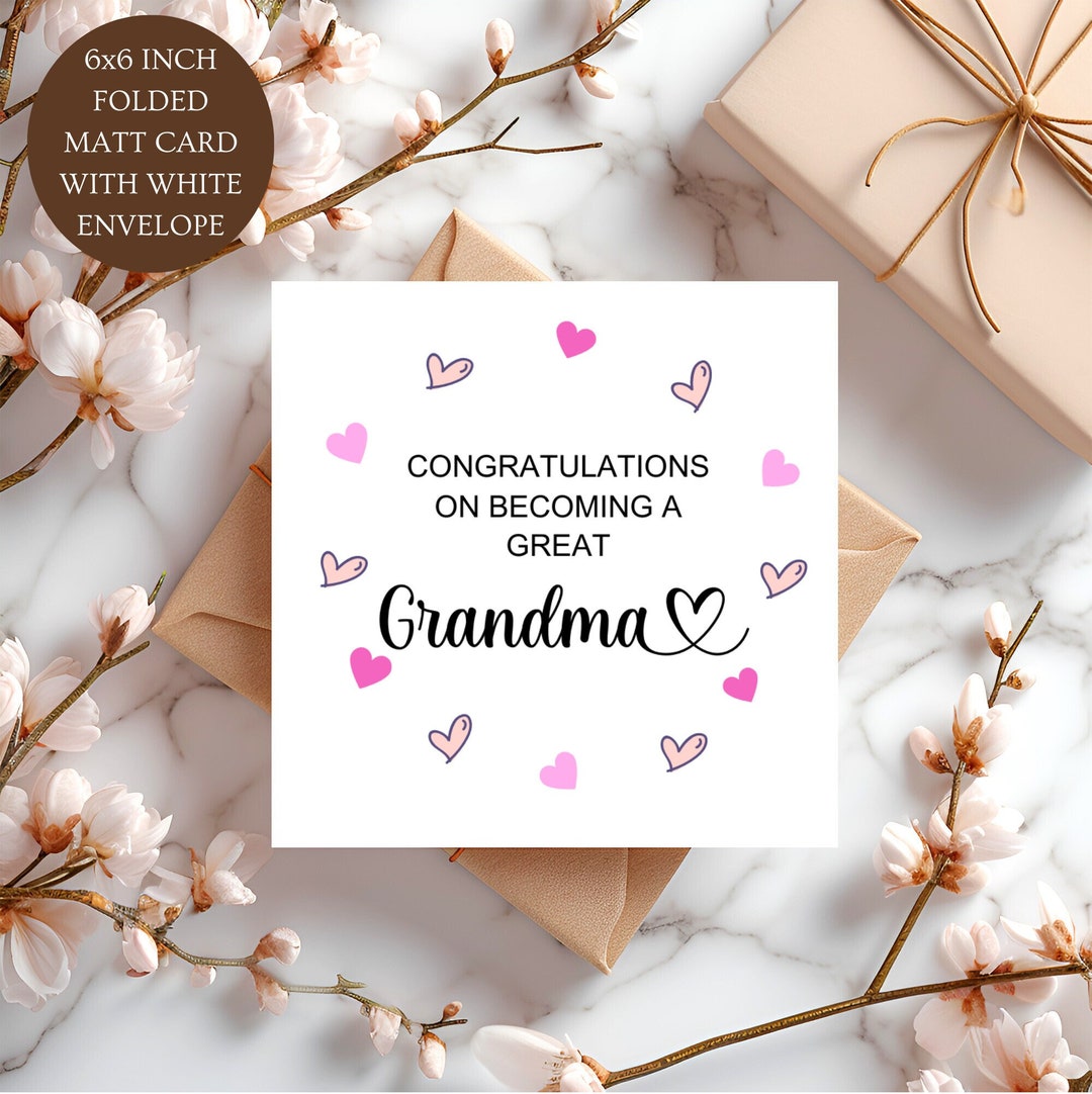 Congratulations on Becoming A Great Grandma Card. New Great Grandma ...