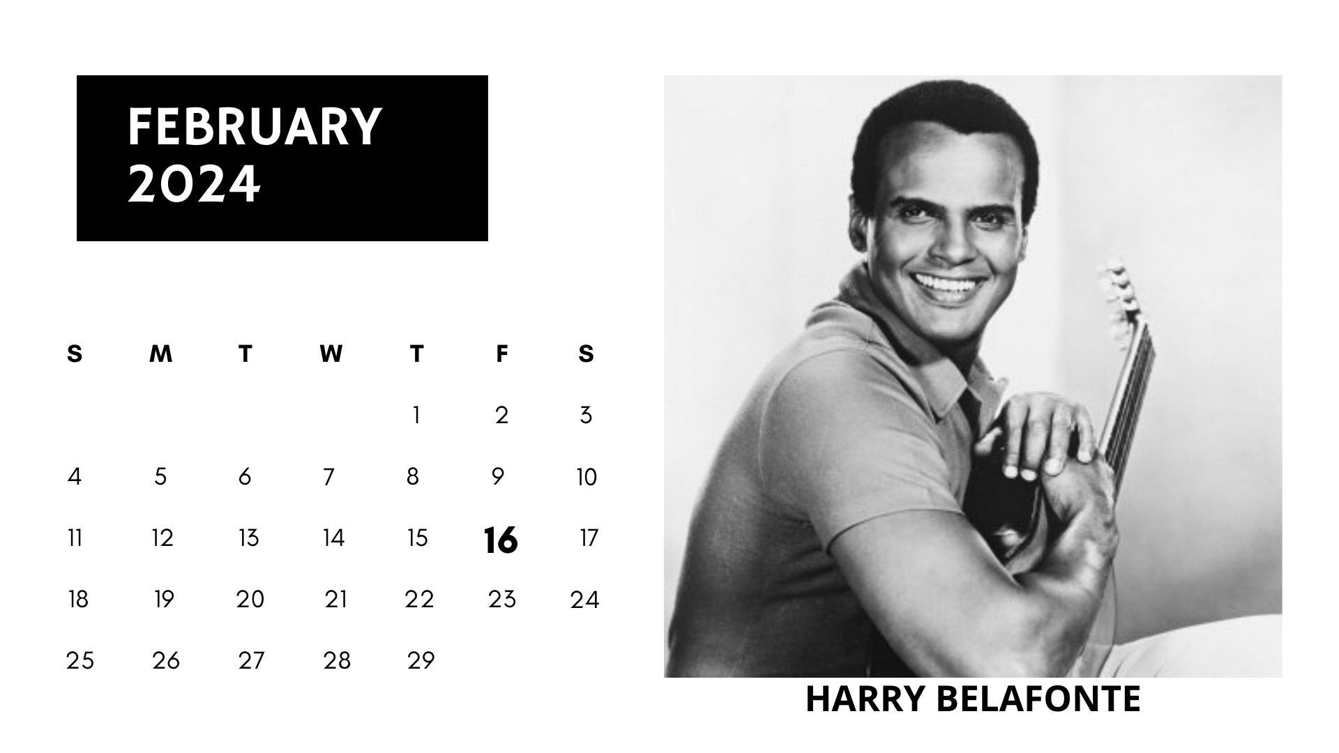 2024 February Daily Black History Calendar Figure 8.5 X 14 legal ...