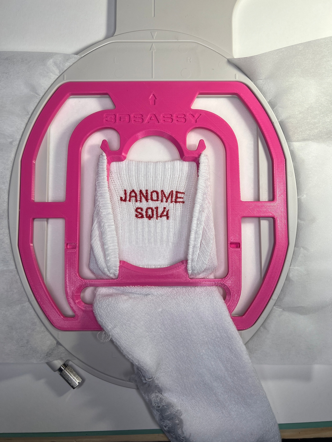 Sock Hoop Insert for 5.5X5.5 Janome SQ14 Hoop Embroidery Designs Custom ...