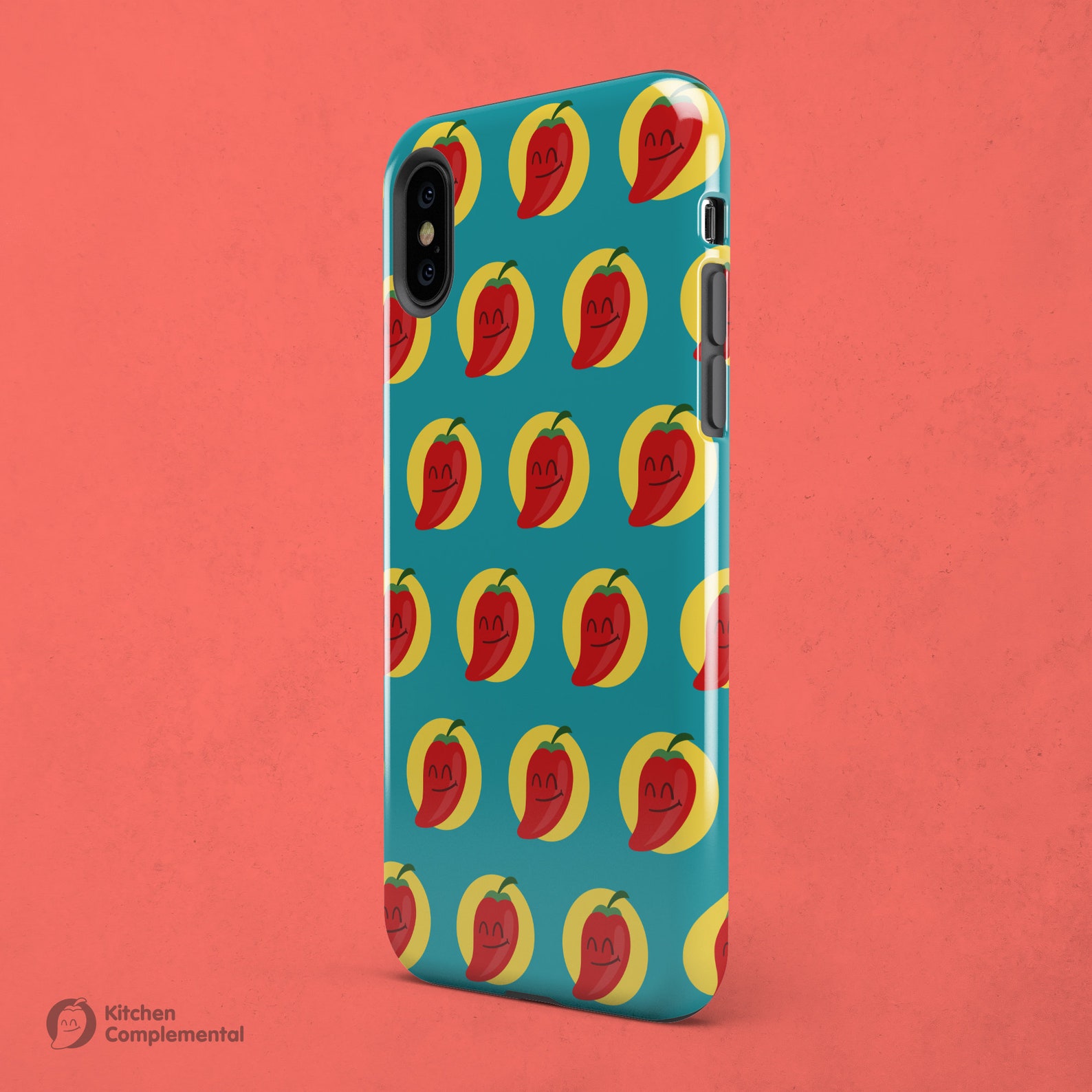 Hot & Spicy Chilli Illustrated Art Pattern Tough Phone Case iPhone ...