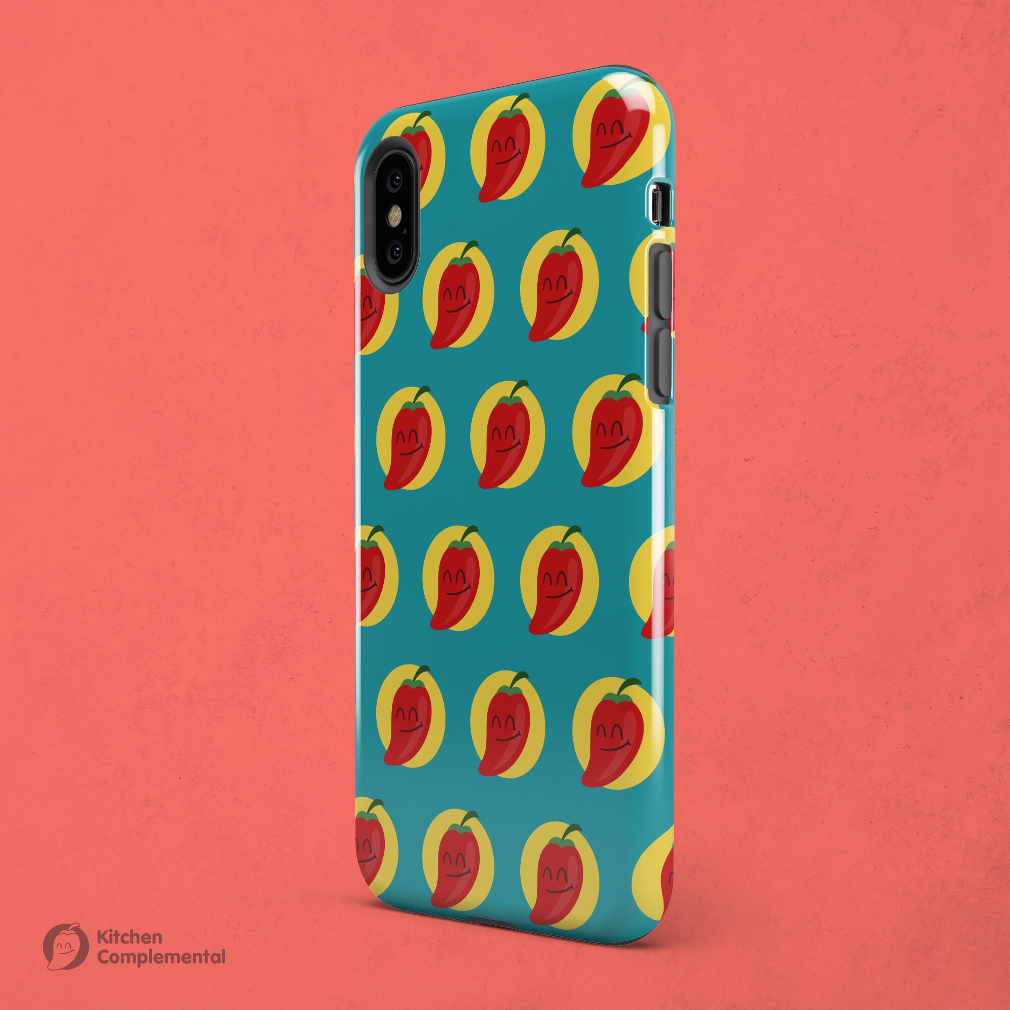 Hot & Spicy Chilli Illustrated Art Pattern Tough Phone Case iPhone ...