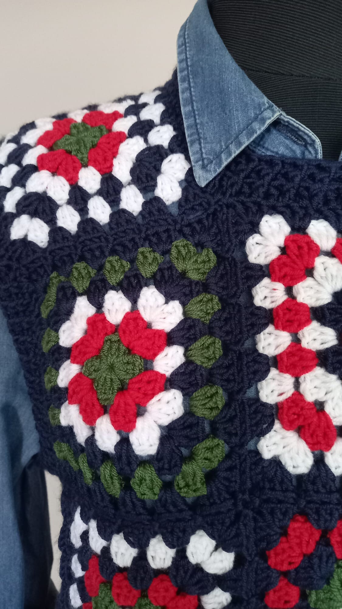 Handmade Granny Square Sweater - Etsy