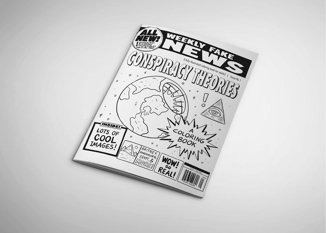 Conspiracy Theory Funny Illustrated Adult Coloring Book - Etsy