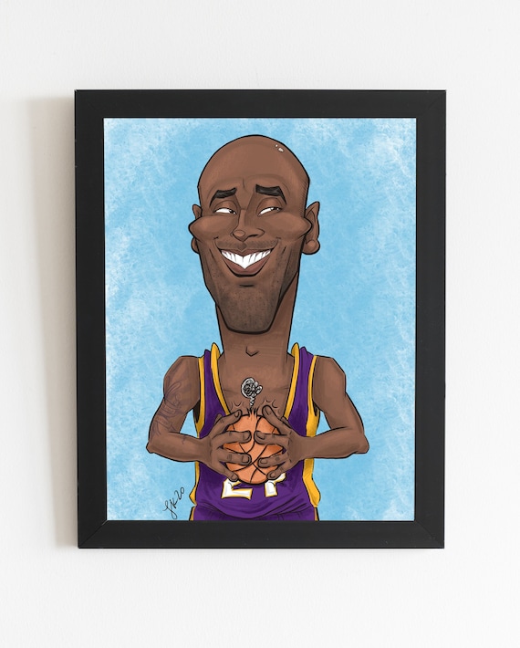 Kobe Bryant Caricature Kobe Bryant Galaxy Case By Art Pixels