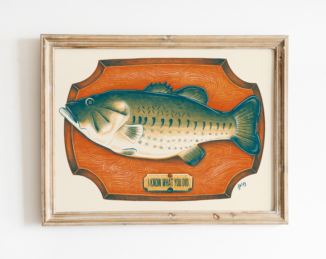 12x16 Billy Bass Mouth Fish, Conspiracy Wall Decor, Redneck ...