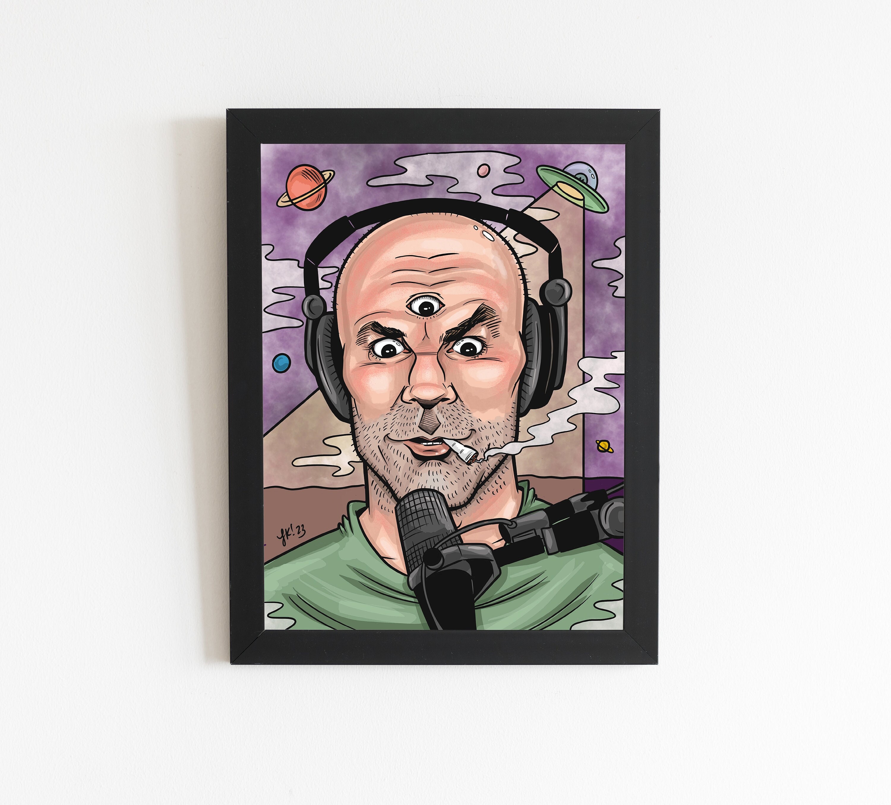 Joe Rogan Caricature, 8x10 Digital Print, Funny Fan Art Drawing ...