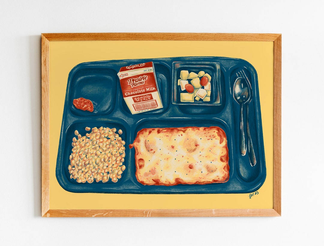 12x16 Middle-school Lunch, Square Cheese Pizza Wall Decor, Midwest ...