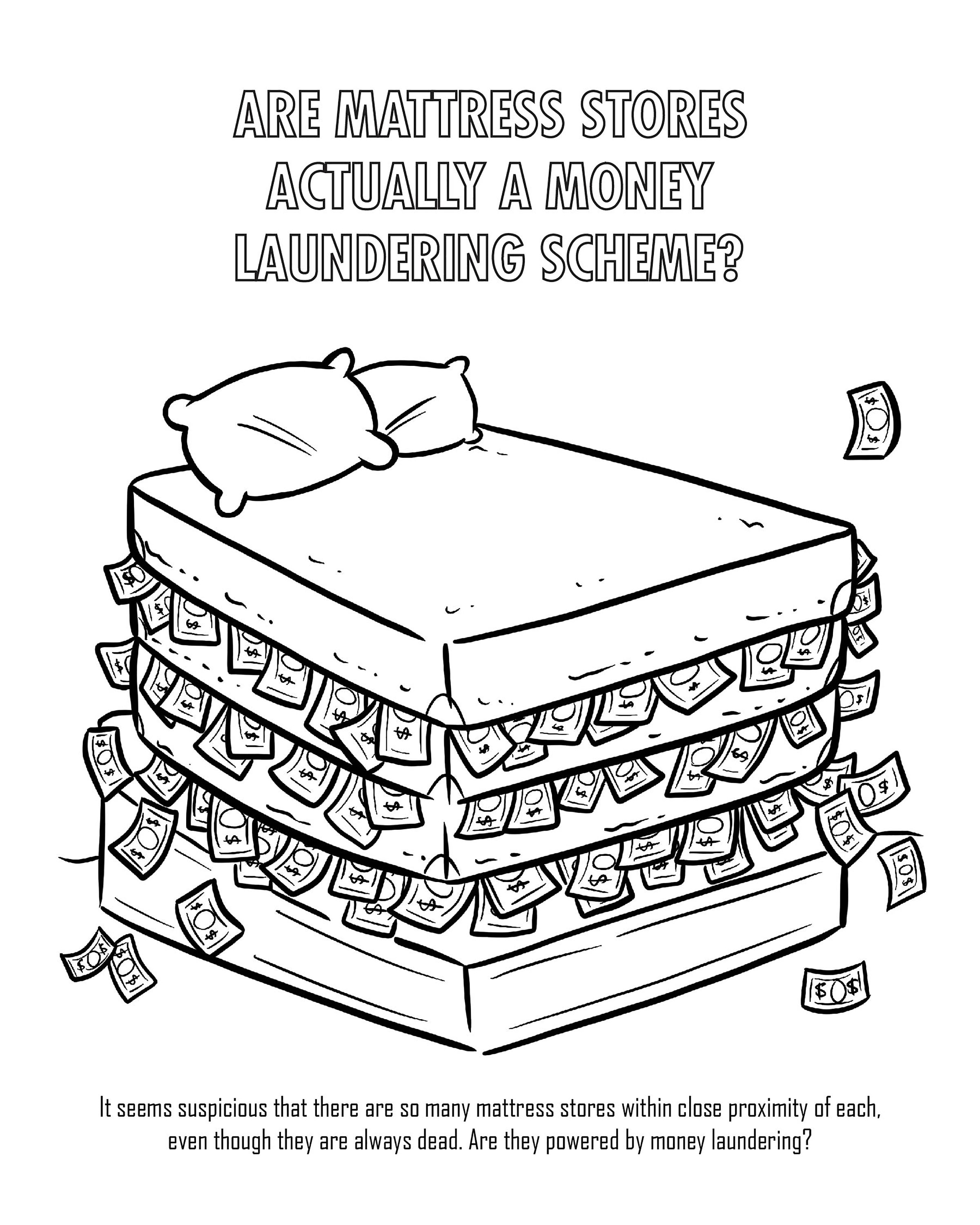 Conspiracy Theory Funny Illustrated Adult Coloring Book | Etsy