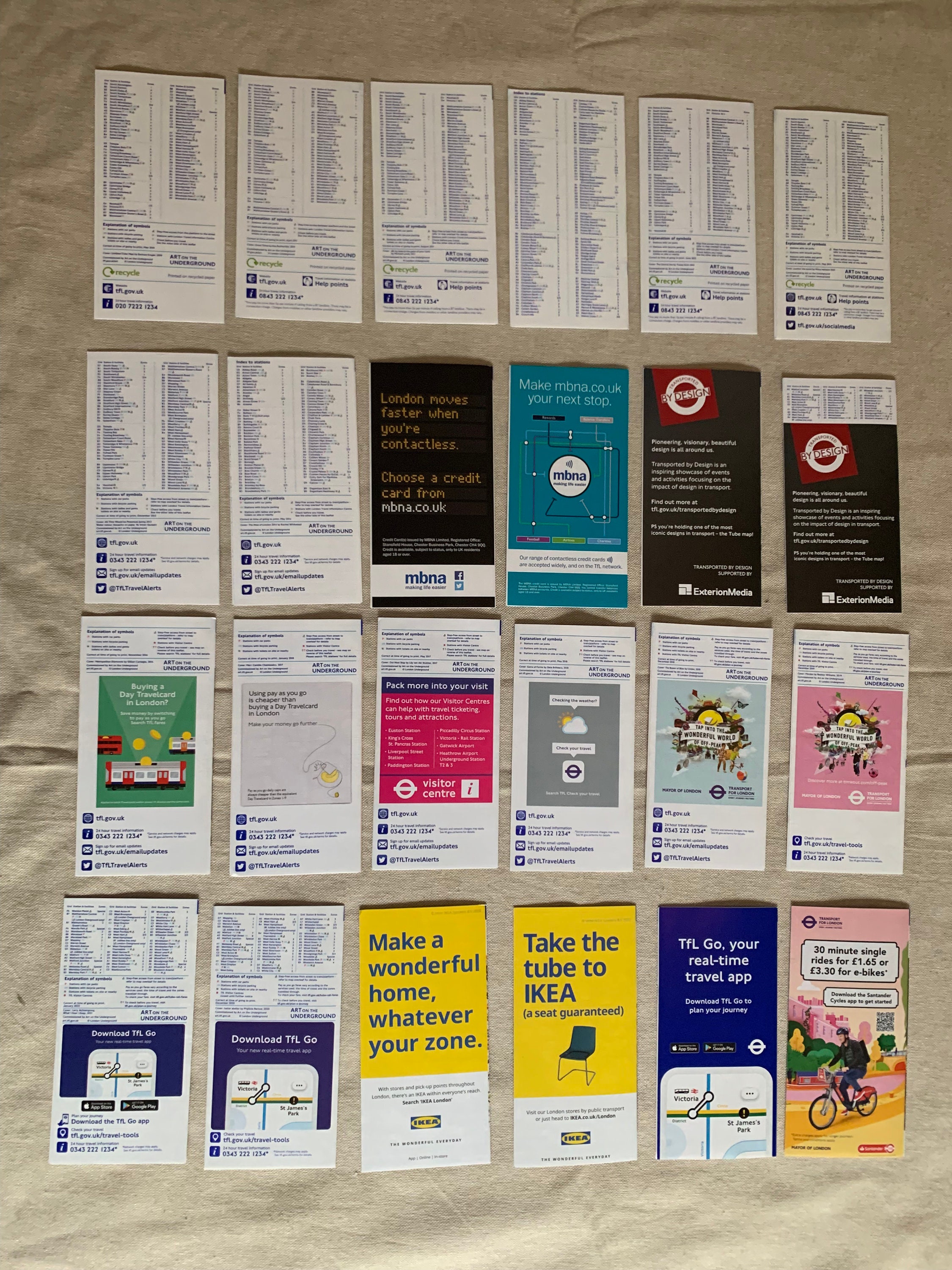 24 Original London Underground Pocket Tube Map 2010-2023 New - Etsy