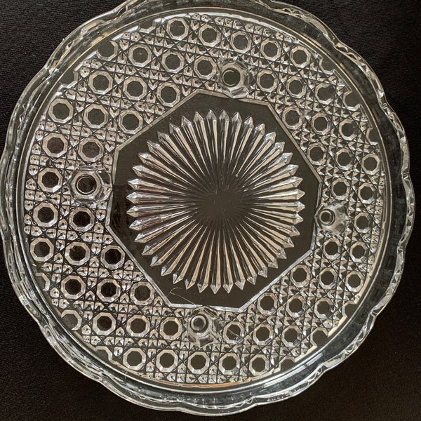 Pressed Glass Plate - Etsy UK