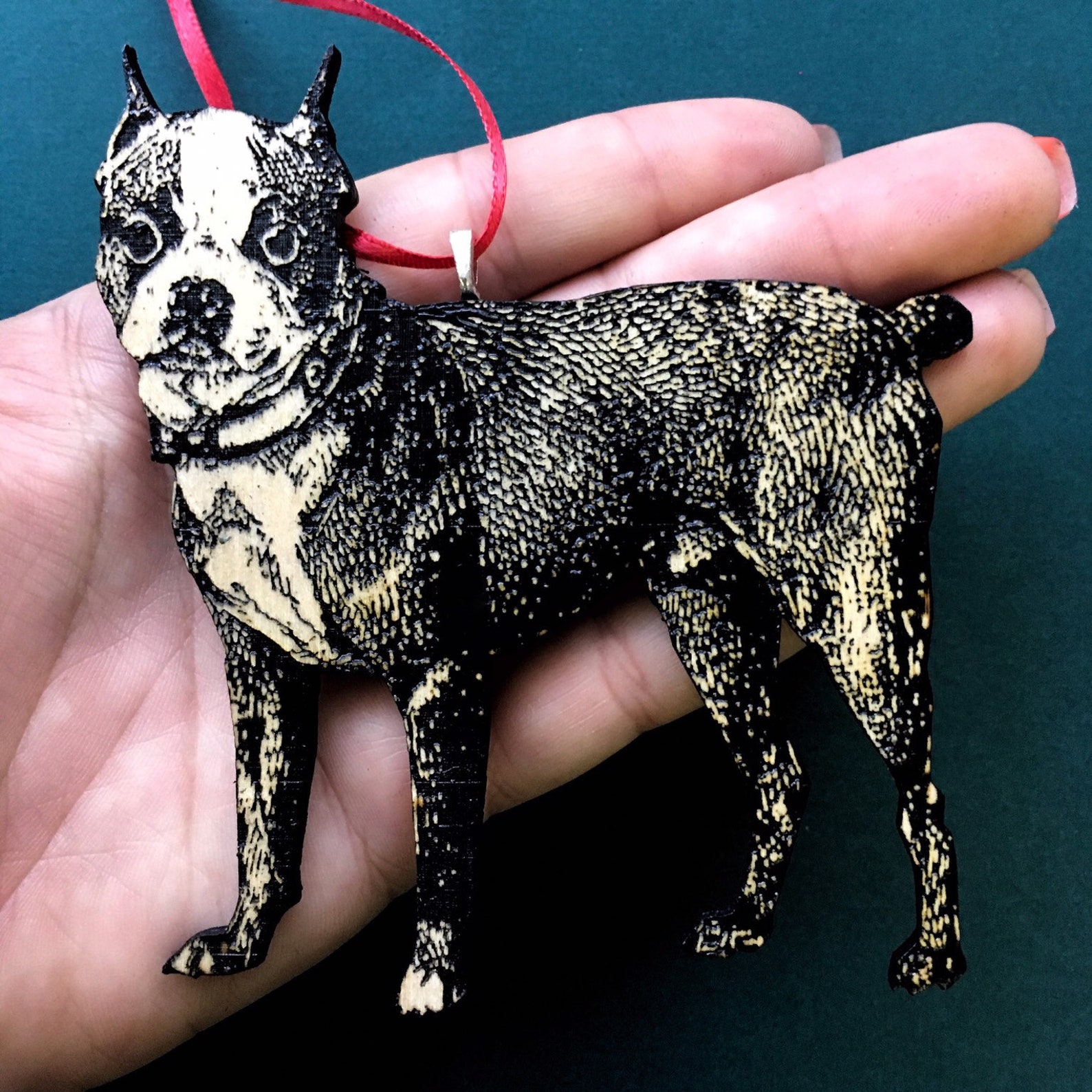 Boston Terrier Ornament Dog Owner Gift Retro Christmas - Etsy