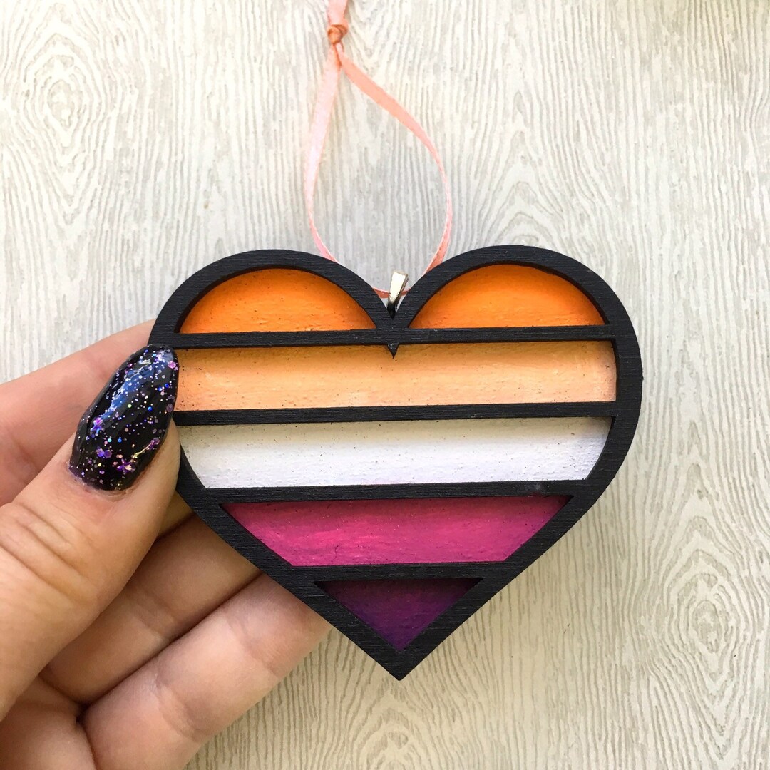 Lesbian Flag Ornament, Lesbian Pride, Lesbian Girlfriend Gift, LGBTQ ...