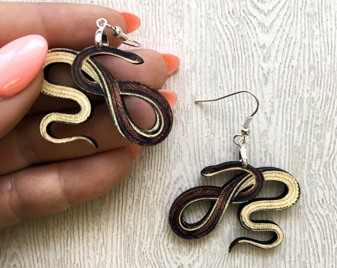 Large Snake Earrings Python Serpent Witch Earrings Weird - Etsy