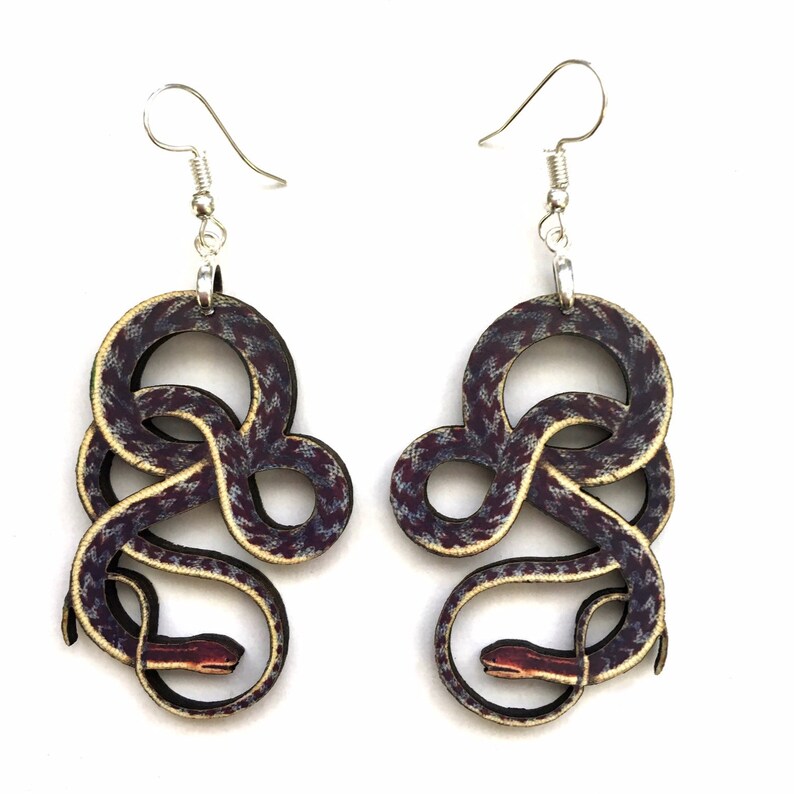 Large Snake Earrings Python Serpent Witch Earrings Weird - Etsy