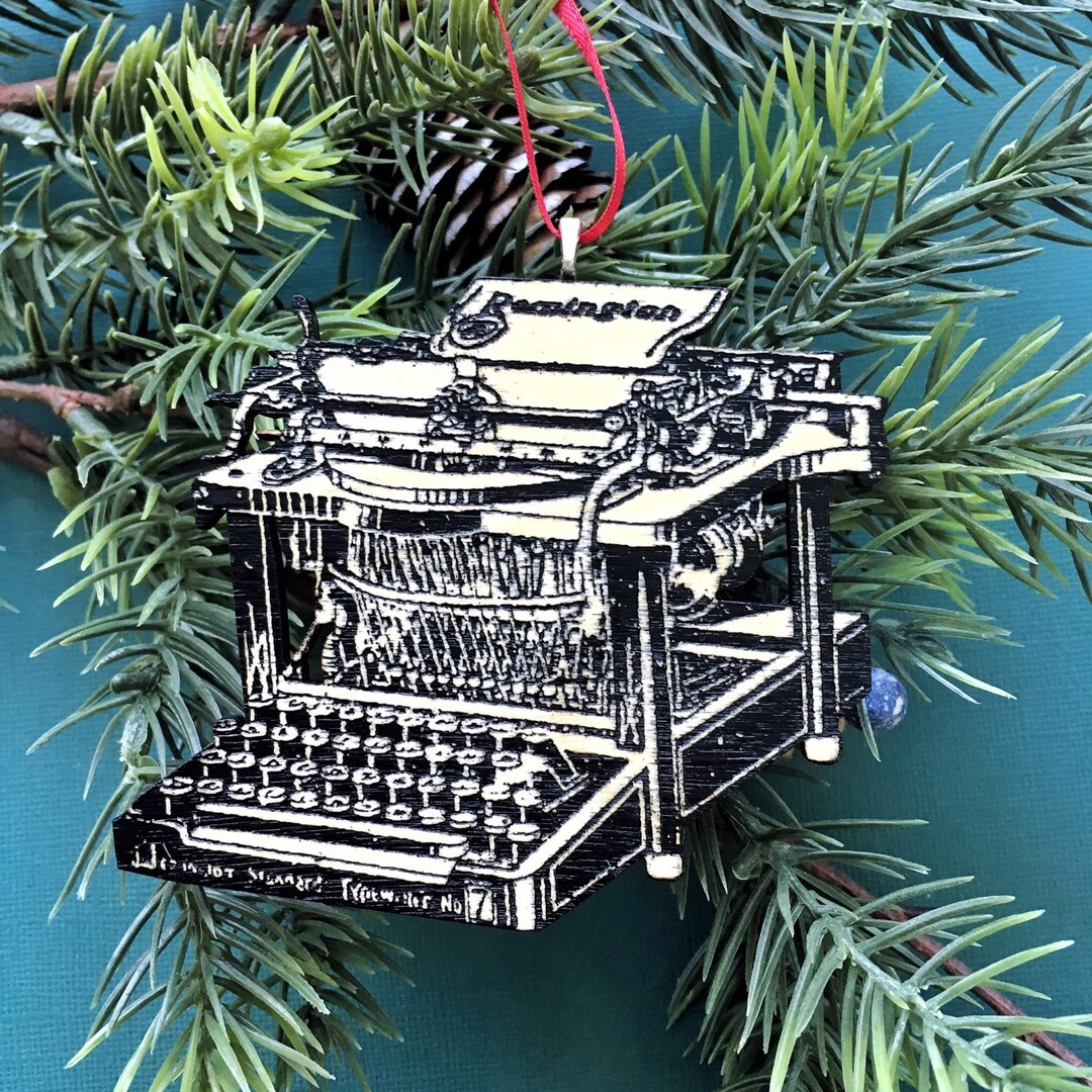 Typewriter Christmas Ornament, Antique Writer Gift, Typewriter Gift ...