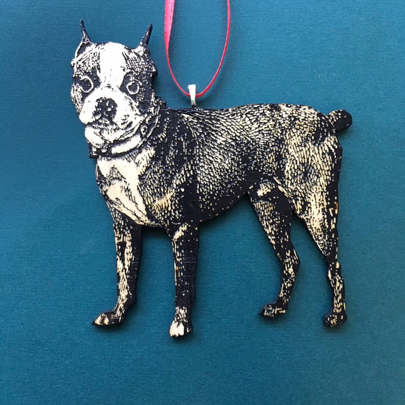 Boston Terrier Ornament Dog Owner Gift Retro Christmas - Etsy