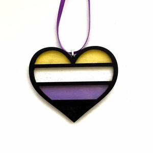 Nonbinary Pride Ornament, Nonbinary Flag, Nonbinary Ornaments, Non-binary Pride Christmas Gifts ...