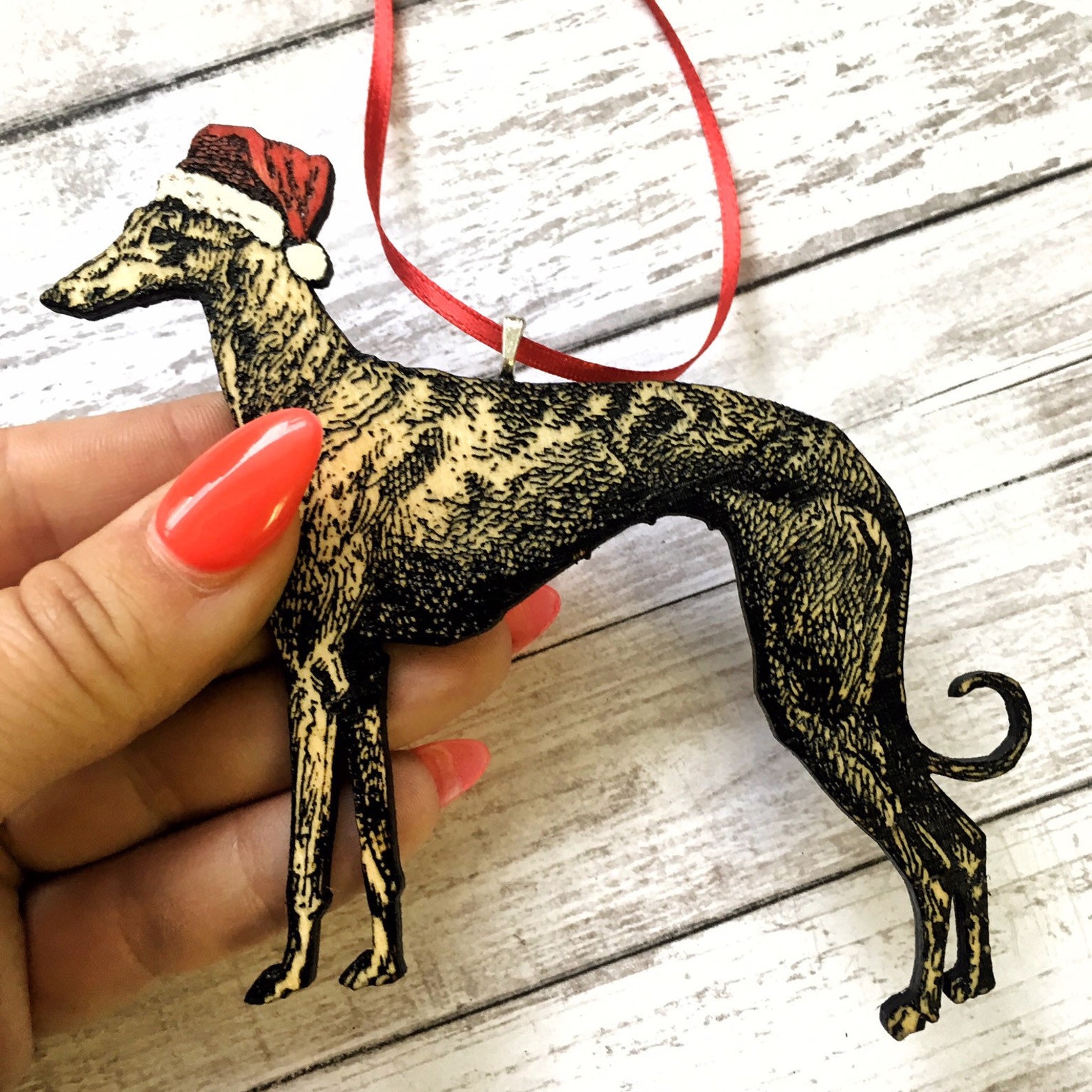 Greyhound Christmas Ornament Dog Ornaments Greyhound - Etsy
