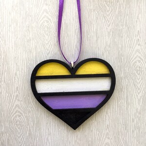 Nonbinary Pride Ornament, Nonbinary Flag, Nonbinary Ornaments, Non-binary Pride Christmas Gifts ...