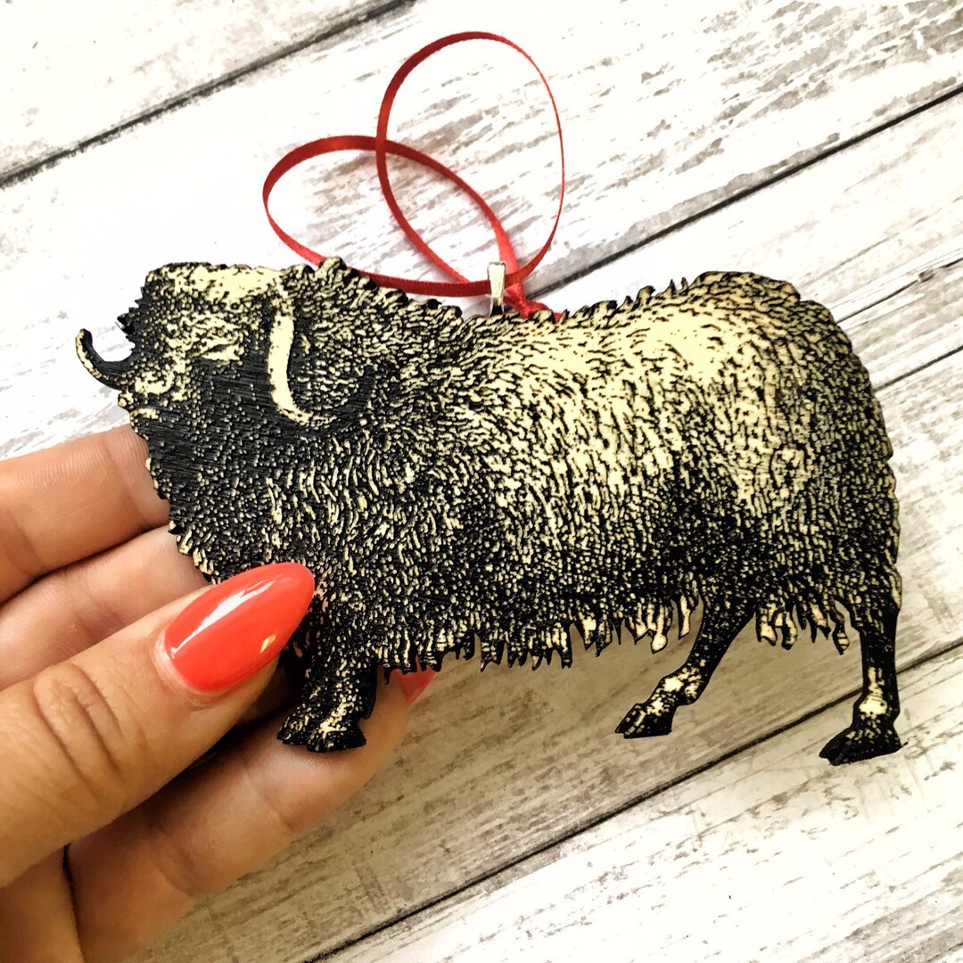Musk Ox Ornament, Antique Yak Gift, Vintage Animal Ornaments, Hostess ...