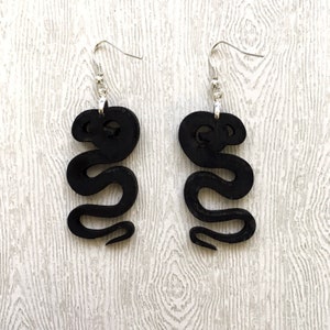 Yellow Python Earrings, Yellow Snake Earrings, Witch Earrings, Weird ...