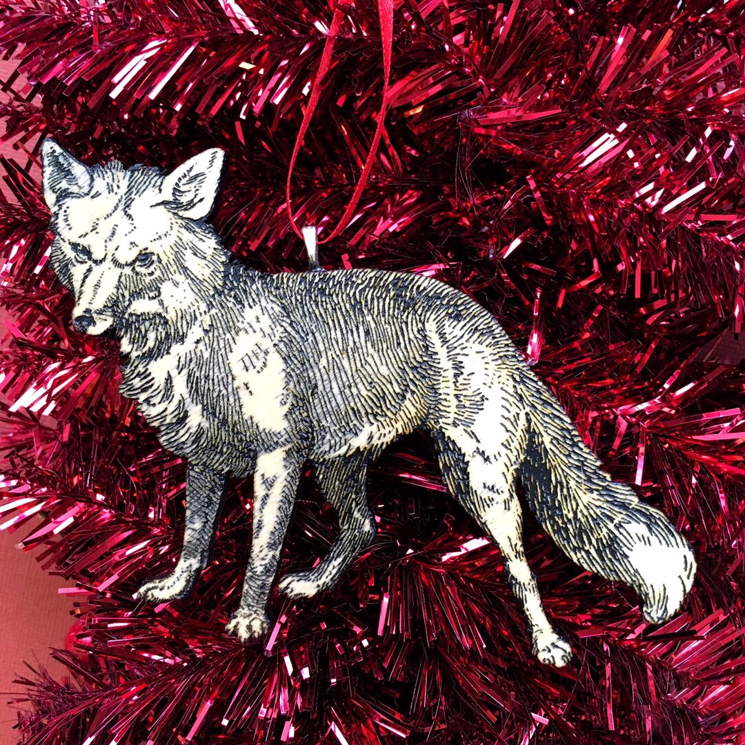 Fox Ornament, Antique Fox Gift, Fox Lover Gift, Hostess Gift, Vintage ...