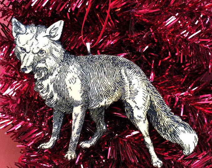 Fox Ornament, Antique Fox Gift, Fox Lover Gift, Hostess Gift, Vintage ...