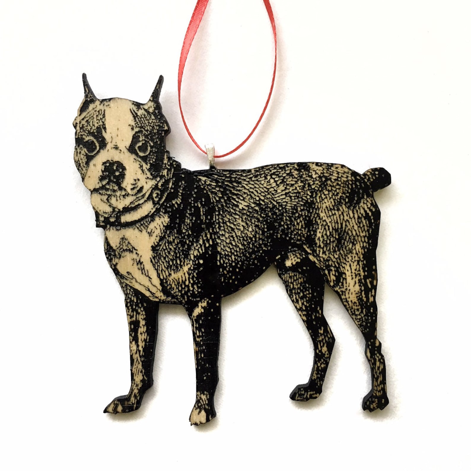 Boston Terrier Ornament Dog Owner Gift Retro Christmas - Etsy