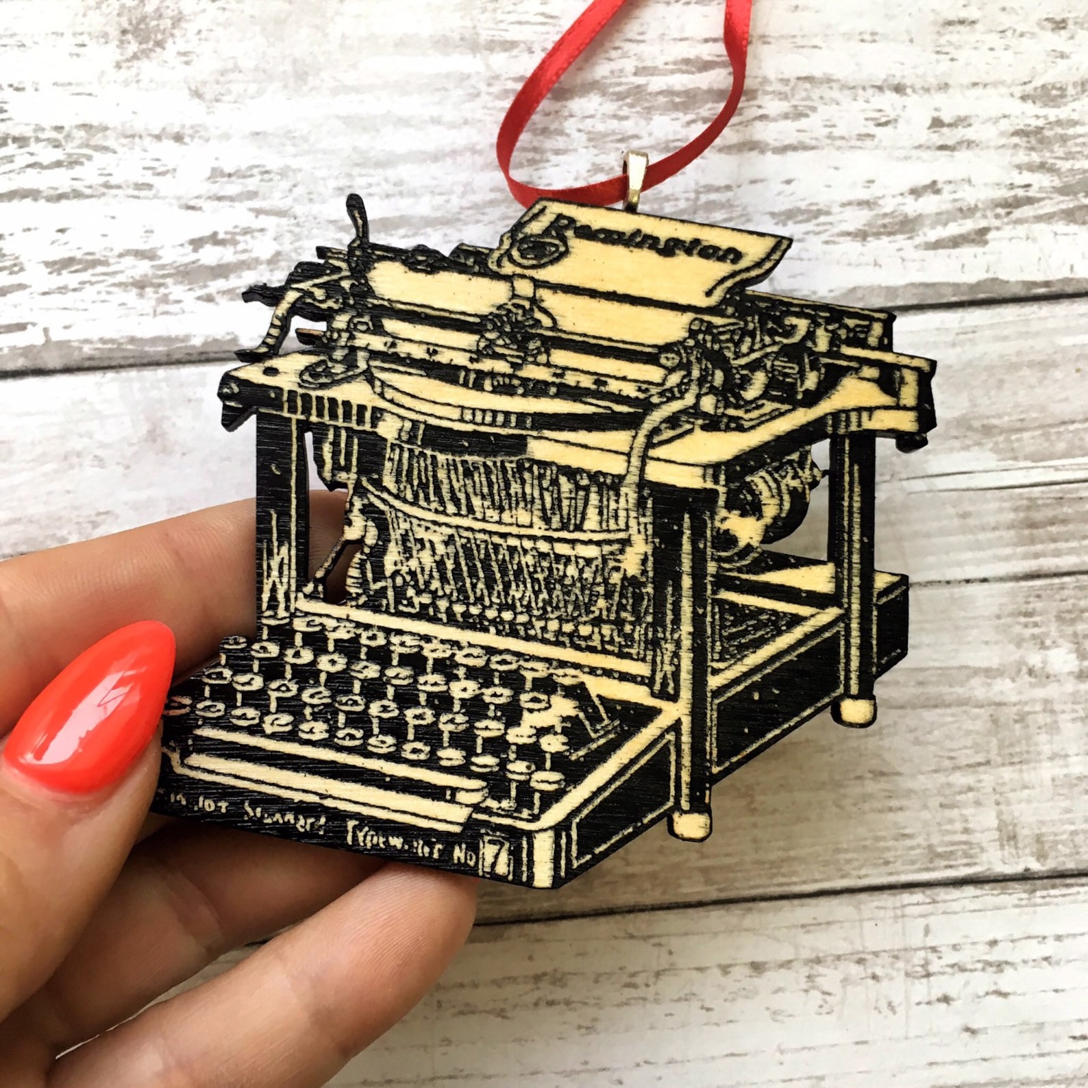Typewriter Christmas Ornament Antique Writer Gift Typewriter | Etsy